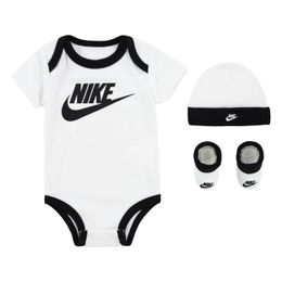 Neugeborenen-Geschenkset Nike Sportswear "NHN SUSTAINABLE 3PC FUTURA SET" Gr. 68, sail, KOB Set-Artikel, M&auml;dchen, 68/80 (6/12), Single Jersey, Obermaterial: 100% Polyester, f&uuml;r Babys, 3-teilig, weiches Material