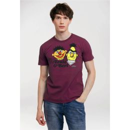 T-Shirt logoshirt "Sesamstrasse - Ernie & Bert", Jungen, Gr. L, lila, 100% Baumwolle, unifarben, normal, Rundhals, Shirts T-Shirt, mit lizenziertem Print