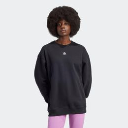 Sweatshirt adidas originals "ESSENTIALS OVERSIZED FRENCH TERRY", Damen, Gr. S, schwarz, Obermaterial: 100% Baumwolle, Rundhals, angesetztes B&uuml;ndchen, Sweatshirts Sweatshirt