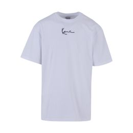 Kurzarmshirt Karl Kani "Karl Kani Herren KM232-032-2 KK Small Signature Print Tee", Jungen, Gr. M, wei&szlig;, 100% Baumwolle, bedruckt, loose fit, Rundhals, Shirts