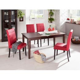 Esstisch OTTO HOME "Danuta, Tisch, Speisetisch", braun (dunkelbraun), B:160cm H:75cm T:90cm, Tische, Esstisch, wahlweise mit Schublade, aus massiver Kiefer, FSC-zertifiziert