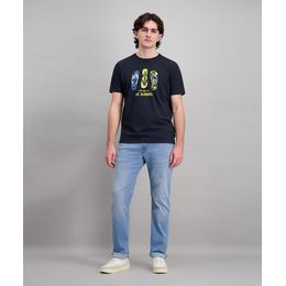T-Shirt "RH T-Shirt flip flop print", Jungen, Gr. L, night sky, Jersey, Obermaterial: 100% Baumwolle, Pioneer Authentic Jeans, bedruckt, regular fit normal, Rundhals, gerader Abschluss, Shirts T-Shirt, mit Logo Print