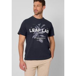 T-Shirt Street One MEN, Jungen, Gr. L (42), schwarz ink blau, Web, 100% Baumwolle, bedruckt, normal normal, Rundhals, abgesteppt, Shirts T-Shirt, Rundhalsausschnitt