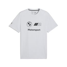 T-Shirt Puma "BMW M MOTORSPORT Essentials T-Shirt Herren", Jungen, Gr. L, silber mist gray, Obermaterial: 100% Baumwolle. Rippe: 20% Polyester, 80% Baumwolle, clean, regular fit, Rundhals, Shirts T-Shirt