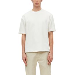 Kurzarmshirt s.Oliver, Jungen, Gr. L, wei&szlig;, Single Jersey, Obermaterial: 100% Baumwolle, unifarben, normal h&uuml;ftbedeckend, Rundhals, abgesteppte Kante, Shirts, Sommershirt in Struktur-Optik