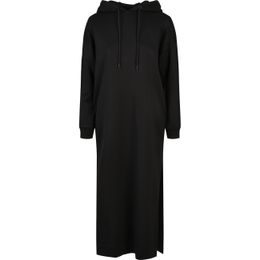 A-Linien-Kleid Urban Classics "Urban Classics Damen Ladies Modal Terry Long Hoody Dress", Damen, Gr. S, US-Gr&ouml;&szlig;en, schwarz, 60% Polyester, 40% Modal, unifarben, oversize, ohne Ausschnitt, Kleider