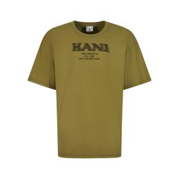 T-Shirt Karl Kani "Karl Kani Karl Kani Retro Sprayed Tee", Jungen, Gr. L, olive, 100% Baumwolle, unifarben, normal, Rundhals, Shirts T-Shirt
