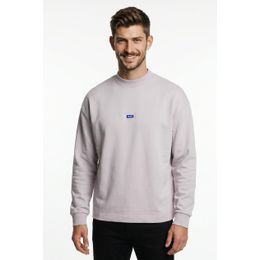 Sweatshirt Hugo "Nedro", Herren, Gr. L, light, pastel lila535, Sweatware, Obermaterial: 100% Baumwolle, regular fit normal, Rundhals, B&uuml;ndchen, Sweatshirts Sweatshirt, Rundhalsausschnitt, Regular Fit, Logo-Patch