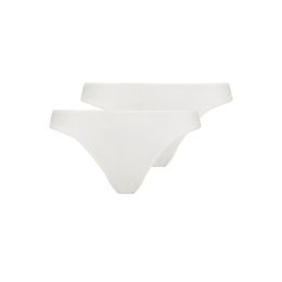 String LSCN BY LASCANA, Damen, Gr. 32/34, creme, Obermaterial: 100% Baumwolle, unifarben, Unterhosen String, in sch&ouml;ner Pointelle-Qualti&auml;t