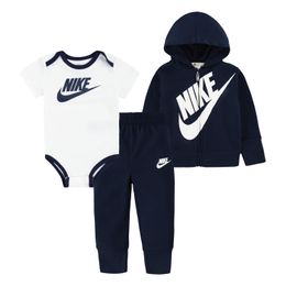 Neugeborenen-Geschenkset Nike Sportswear "NKN SUSTAINABLE 3PC FZ SET" Gr. 74, wei&szlig;, KOB Set-Artikel, M&auml;dchen, 74 (9), Jersey, Obermaterial: 100% Polyester, unifarben, f&uuml;r Babys