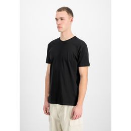 T-Shirt Alpha Industries "Camo Label Backprint T-Shirt", Jungen, Gr. L, schwarz, dessert camo, Obermaterial: 100% Baumwolle, Shirts T-Shirt