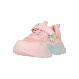 Klettschuh ZIGZAG "Agria", Kinder, Gr. 30, rosa, Kunstfaser, Lederimitat, Schuhe Klettschuh, mit eingebauten Lichtern in der Sohle