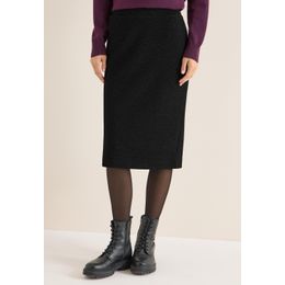 Midirock Cecil, Damen, Gr. L (42), schwarz, Stoff, 70% Polyester, 23% Viskose, 4% metallisierte Fasern, 3% Elasthan, unifarben, normal wadenlang, R&ouml;cke, mit Glitzerdetails