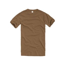 Kurzarmshirt Brandit "Brandit Herren BW Undershirt", Jungen, Gr. XXL, braun (beige), 100% Baumwolle, unifarben, normal, Rundhals, Shirts