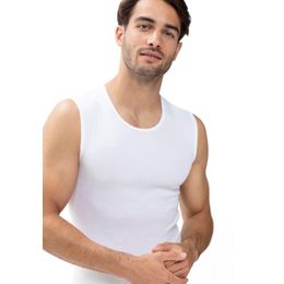 Muscleshirt Mey "Casual Cotton (K)", Herren, Gr. L, wei&szlig;, Feinripp, Obermaterial: 100% Baumwolle, k&ouml;rpernah h&uuml;ftbedeckend, Rundhals, Shirts, Elastische Hals und Armabschl&uuml;sse