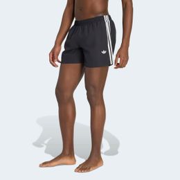 Shorts adidas originals "3S SWM SHO", Herren, Gr. L, L&auml;nge 5, schwarz, innenbeinl&auml;nge ca. 13 cm, Obermaterial: 100% Polyester, Hosen Shorts