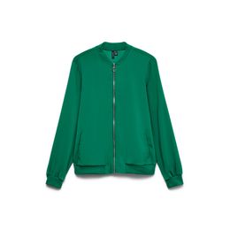 V&eacute;ro Moda Bomberjacke VERO MODA "VMCOCO L/S BOMBER NOOS", Damen, Gr. XS, bosphorus, Web, Obermaterial: 96% Polyester, 4% Elasthan, unifarben, regular fit normal, Rundhals, Rippb&uuml;ndchen, Jacken Bomberjacke, Materialmix