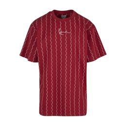 T-Shirt Karl Kani "Karl Kani Herren", Jungen, Gr. XS, schwarzrot, sanftes wei&szlig;, 100% Baumwolle, kariert, normal, Rundhals, Shirts T-Shirt