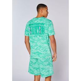 T-Shirt Chiemsee, Jungen, Gr. L (52/54), marine gr&uuml;n, 100% Baumwolle, Rundhals, Shirts T-Shirt