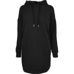 A-Linien-Kleid Urban Classics "Urban Classics Damen Ladies Organic Oversized Terry Hoody Dress", Damen, Gr. M, US-Gr&ouml;&szlig;en, schwarz, 100% Baumwolle, unifarben, oversize, ohne Ausschnitt, Kleider