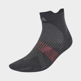 Laufsocken adidas Performance "RUN LIGHT ANKLE", Damen, Gr. L (43/45), schwarz (carbon, grau five), Obermaterial: 100% Polyamid, Socken