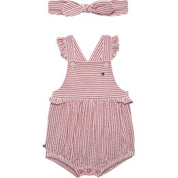 Neugeborenen-Geschenkset Tommy Hilfiger "SEERSUCKER SHORTY SET", M&auml;dchen, Gr. 68, rot alert stripes, Web, Obermaterial: 100% Baumwolle, gestreift, KOB Set-Artikel, niedliches Set f&uuml;r Babys, reine Baumwolle