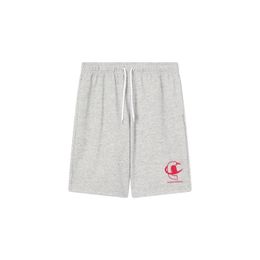 Shorts Champion "Graphic Terry Shorts", Herren, Gr. L, N-Gr, noxm, Obermaterial: 55% Baumwolle, 45% Polyester, Hosen Shorts, mit Kordelverschluss, bequeme Passform