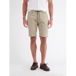 Chinoshorts Lerros "Sommerliche Chino-Shorts aus reiner Baumwolle mit Tunnelzug", Herren, Gr. 30, medium kitt, 100% Baumwolle, Hosen Chinoshorts