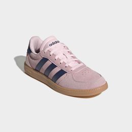 Sneaker adidas Sportswear "BREAKNET SLEEK F&Uuml;R KINDER", M&auml;dchen, Gr. 35,5, clear pink, dunkelblau, gum 3, Leder, Synthetik, Schuhe Sneaker, f&uuml;r Kinder & Jugendliche