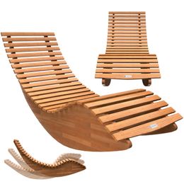 Casaria Saunaliege Java 155x60x93cm Akazie FSC -zertifiziert