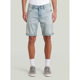 G-Star Raw 5-Pocket-Hose G-STAR "3301 Slim Denim Shorts", Herren, Gr. 30, lt aged, Obermaterial: 92% Baumwolle, 7% Elastomultiester, 1% Elasthan, Hosen 5-Pocket-Hose