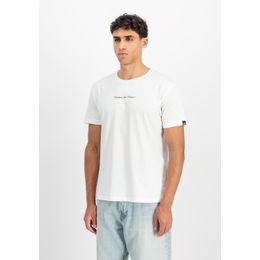 T-Shirt Alpha Industries "Foam ML T-Shirt", Jungen, Gr. L, wei&szlig;, Obermaterial: 100% Baumwolle, Shirts T-Shirt