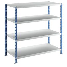 eurokraft basic Gro&szlig;fach-Steckregal, blau/grau, HxBxT 1508 x 1550 x 700 mm, Stahlblechb&ouml;den, Grundregal