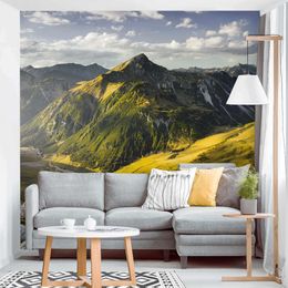 Fototapete Natur Berge und Tal der Lechtaler Alpen in Tirol