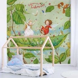 Fototapete Kinderzimmer Erdbeerinchen Erdbeerfee - Trampolin