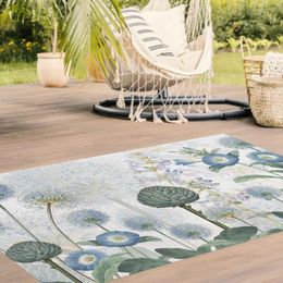 Vinylteppich Blaue Alliumdolden im Wind
