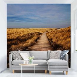 Bilderwelten Fototapete Textiltapete Stofftapete - nahtlose Tapete | D&uuml;nenweg auf Sylt