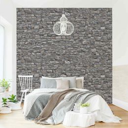 Fototapete 3D-Optik Naturstein Tapete Alte Steinmauer