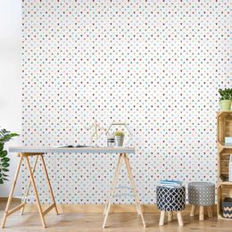 Mustertapete Bunte Aquarell Dreiecke