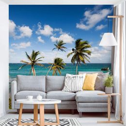 Bilderwelten Fototapete Textiltapete Stofftapete - nahtlose Tapete | Beach of Barbados