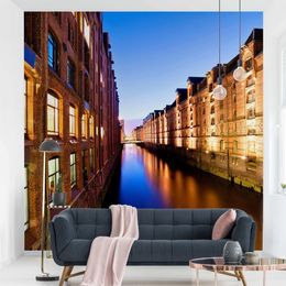 Bilderwelten Fototapete Textiltapete Stofftapete - nahtlose Tapete | Hamburg Speicherstadt