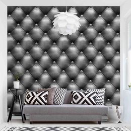 Mustertapete Chesterfield Schwarz