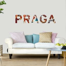 Wandtattoo Architektur & Skyline Skyline Praga lettere