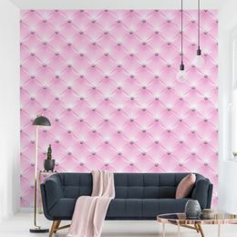 Mustertapete Diamant Rosa Luxus