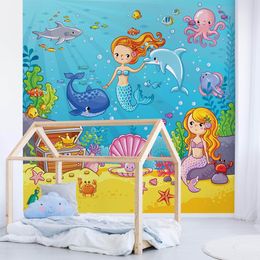 Fototapete Kinderzimmer Meerjungfrau - Unterwasserwelt