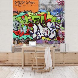 Fototapete 3D-Optik Graffiti Wall