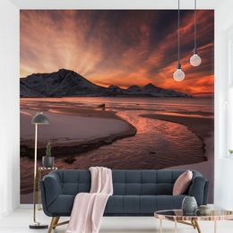 Fototapete Natur Goldener Sonnenuntergang