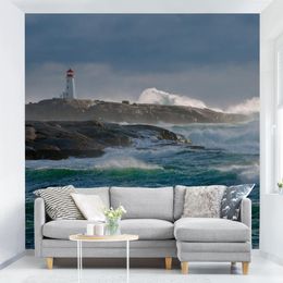 Fototapete Strand Im Schutz des Leuchtturms
