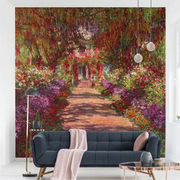 Fototapete Blumen Claude Monet - Weg in Monets Garten in Giverny