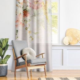 Vorhang Rankende Blumen Aquarell Vintage